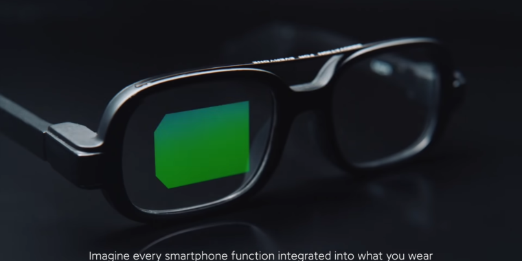 Xiaomi shows off smart glasses with an all-green, microLED, waveguide ...